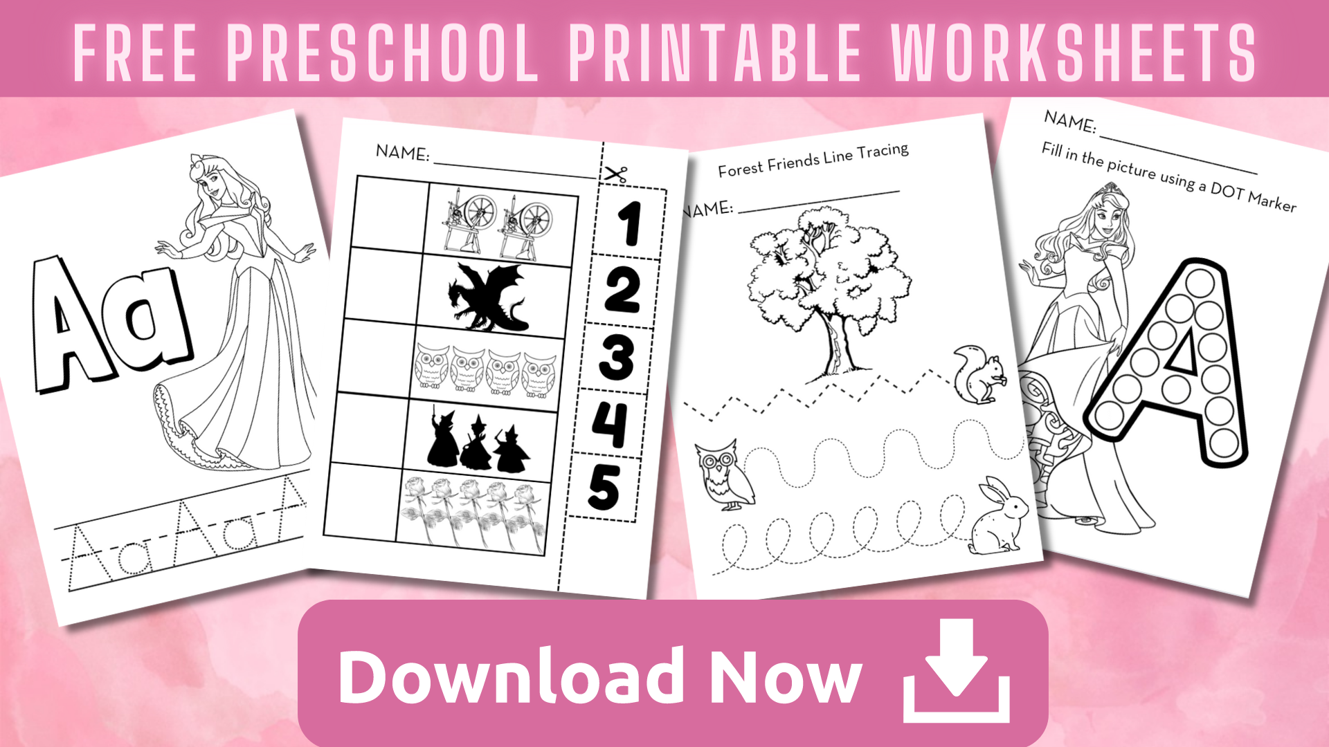 Educational Sleeping Beauty Activities for Preschool (A- Aurora)